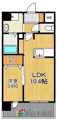 空室あり｜MODERN PALAZZO 博多PROST・1LDK・4階・34.54㎡・7.3万円の賃貸物件